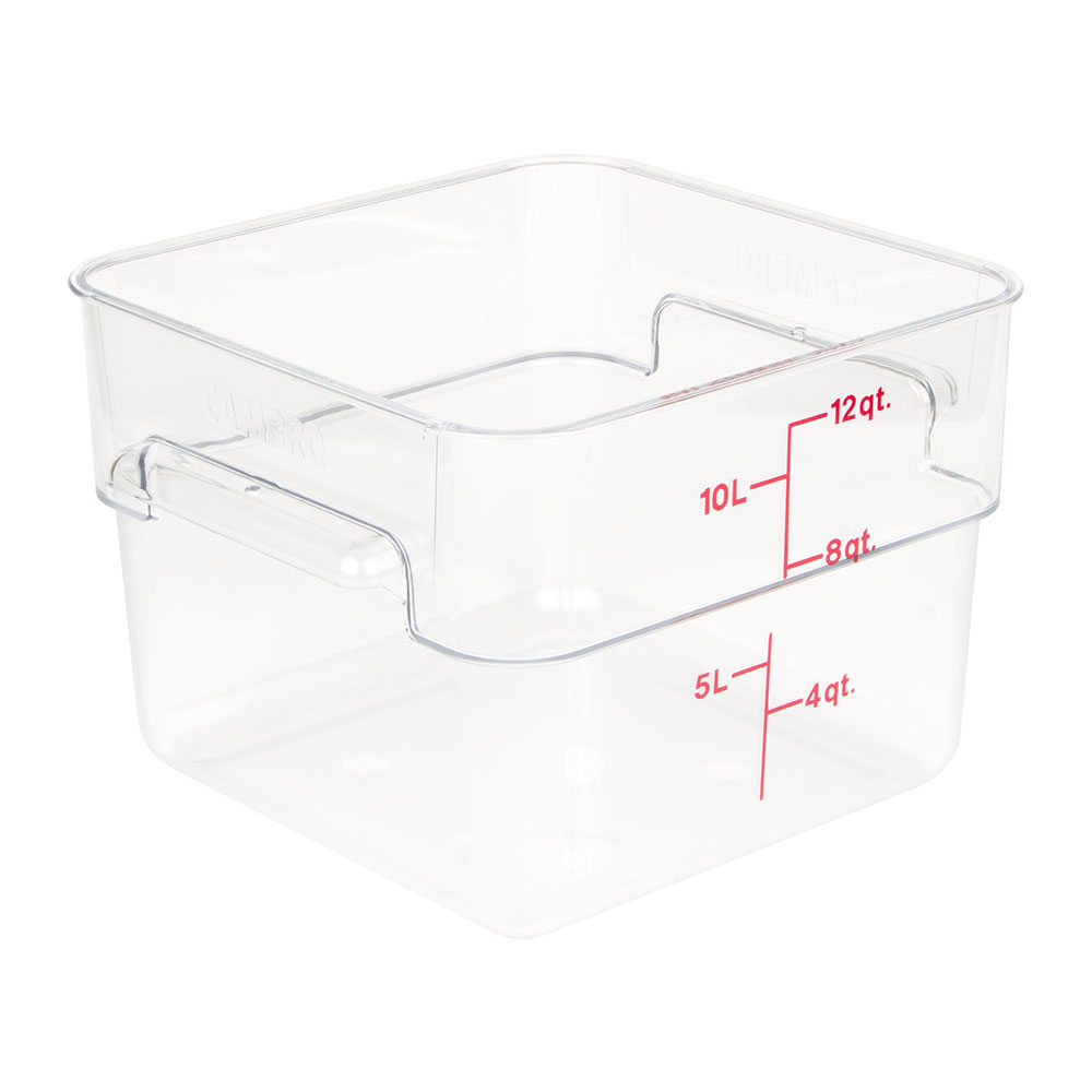 Cambro 12SFSCW-135 12-qt CamSquare Food Container - Polycarbonate, Clear