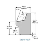 True THAC-36 36" Horizontal Open Air Cooler w/ (3) Levels, Black, 115v